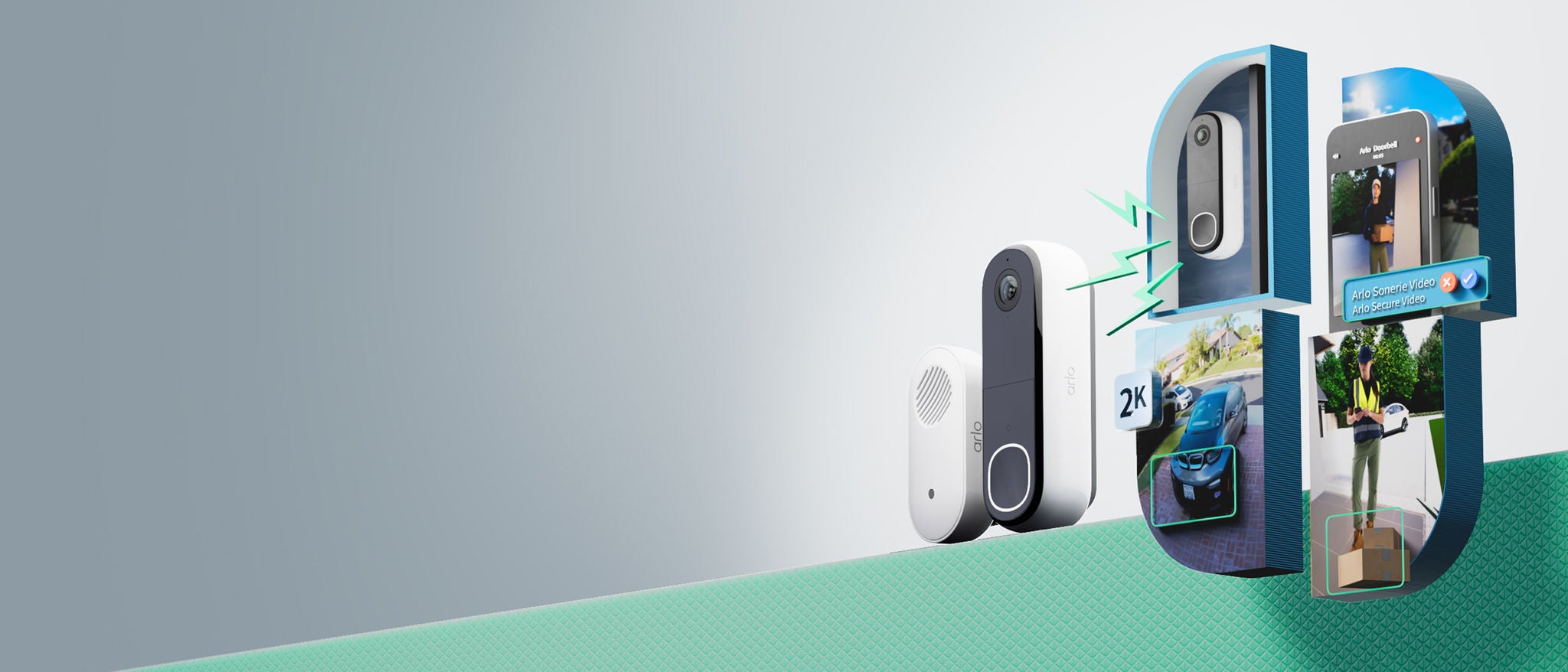 Arlo Sonnette Vidéo sans fil 2K et Carillon | Arlo Suisse