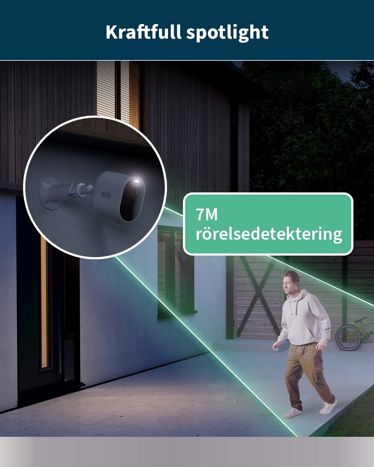 Arlo Pro 5, övervakningskamera utomhus WiFi med mörkerseende | Arlo Sverige