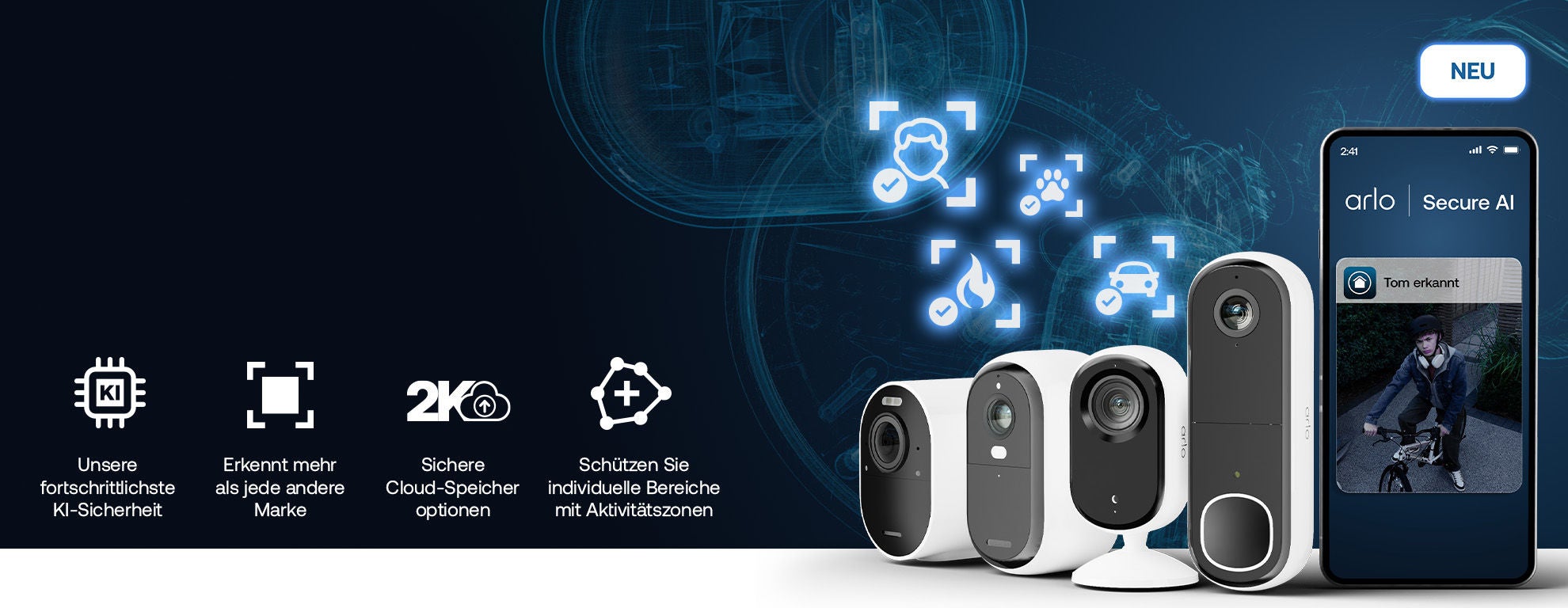 Arlo Essential 3 2K PTZ-Sicherheitskamera | Arlo Deutschland